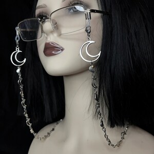Crescent Moon Glasses Chain: Gothic Witchy Eyewear Accessory - Etsy