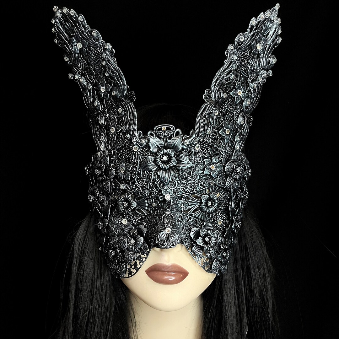 Arley Rabbit Blind Mask: Gothic Masquerade Couture - Etsy