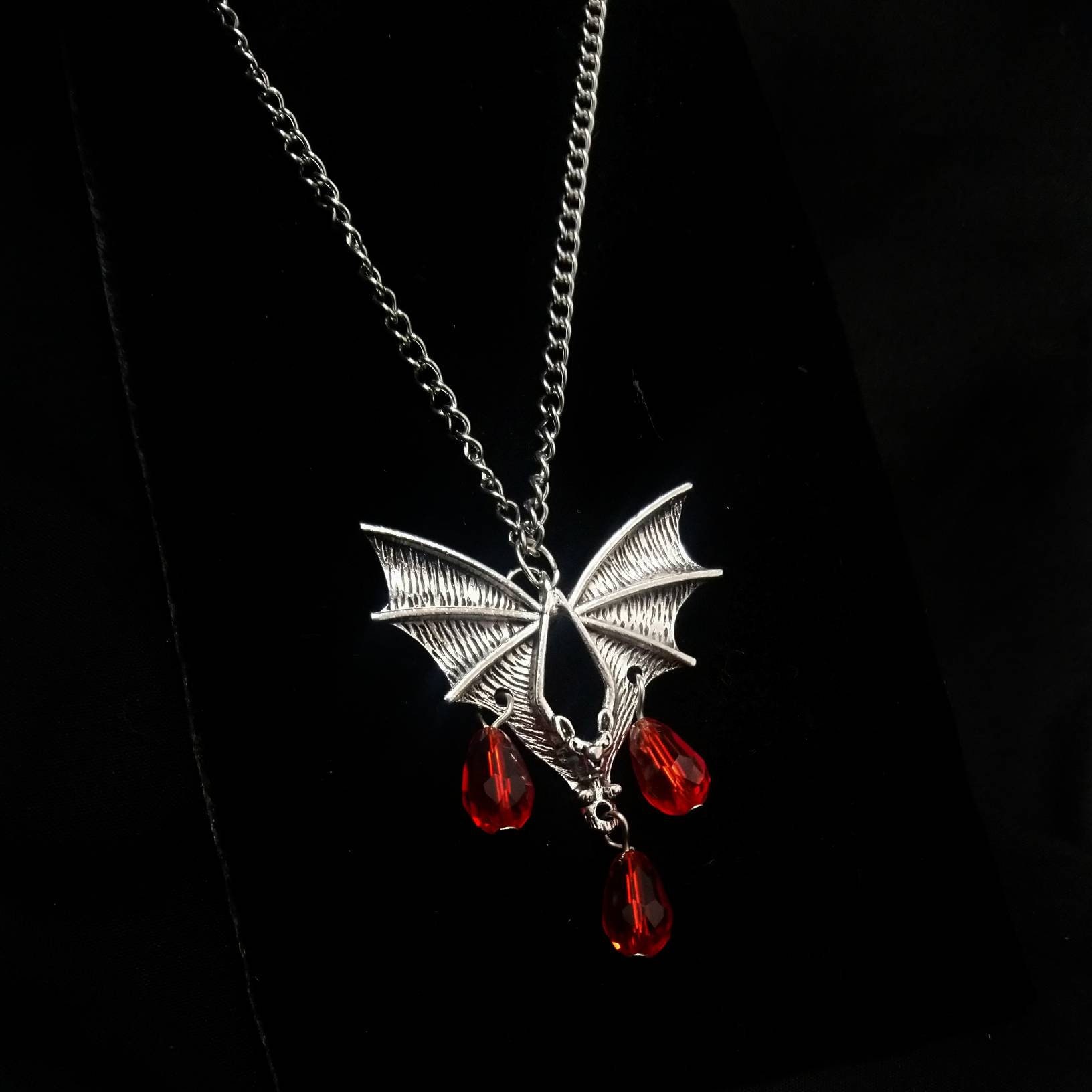 Vampire Bat Pendant: Vamp Pendant Goth Jewellery Gothic - Etsy UK