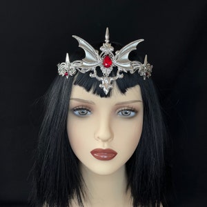 Bloodlust Tiara: Gothic Vampire Crown With Red Rhinestones - Etsy