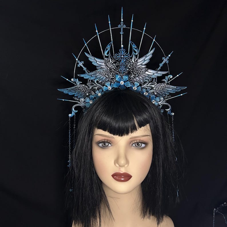 Seraphine Crown and Mask Set: Alt Fantasy Headpiece, Cosplay ...