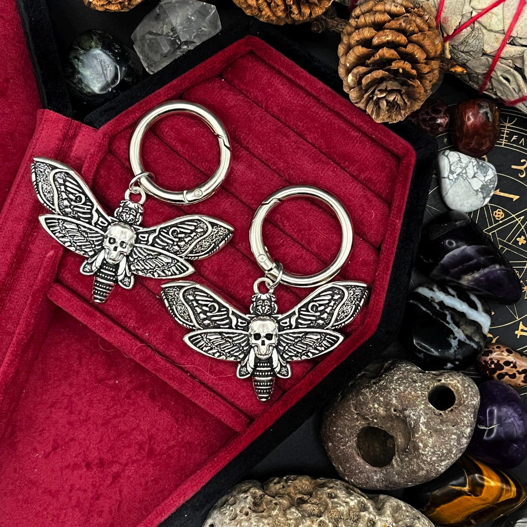 Death Moth Boot Clips, Gothic Shoe Charms, Alt Accessories - Etsy