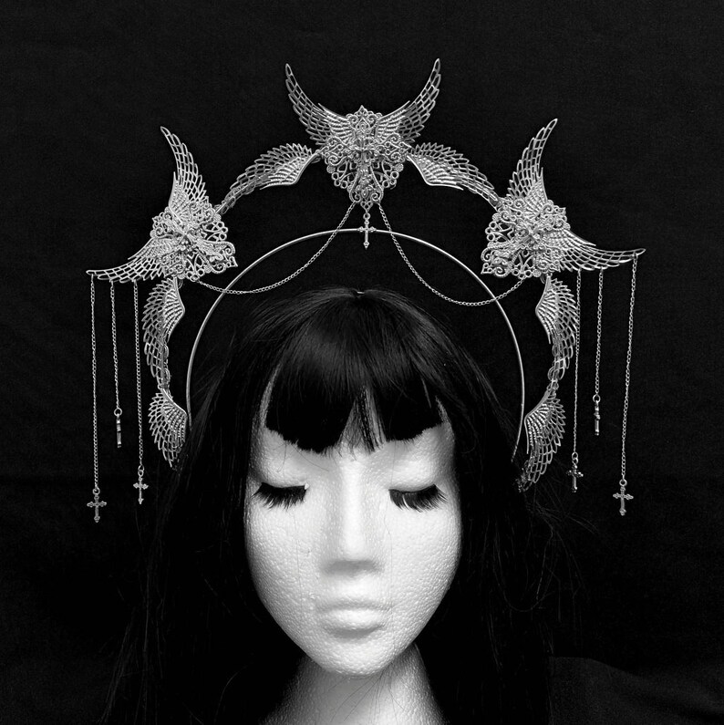 Arch Angel Crown: Angelic Halo Angel Headpiece Alt Headwear - Etsy UK