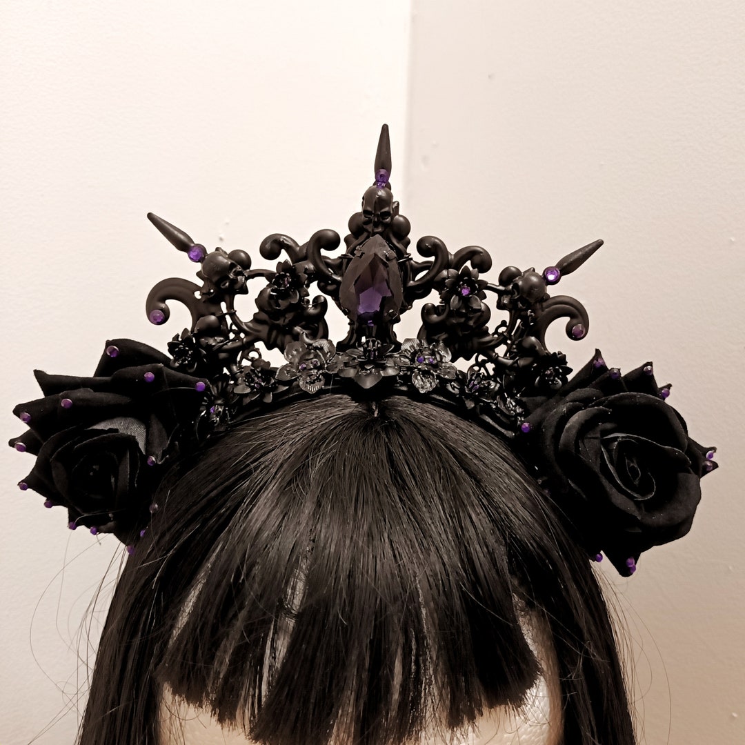 Morte Crown: Gothic Headwear Goth Bride Skull Vampire - Etsy