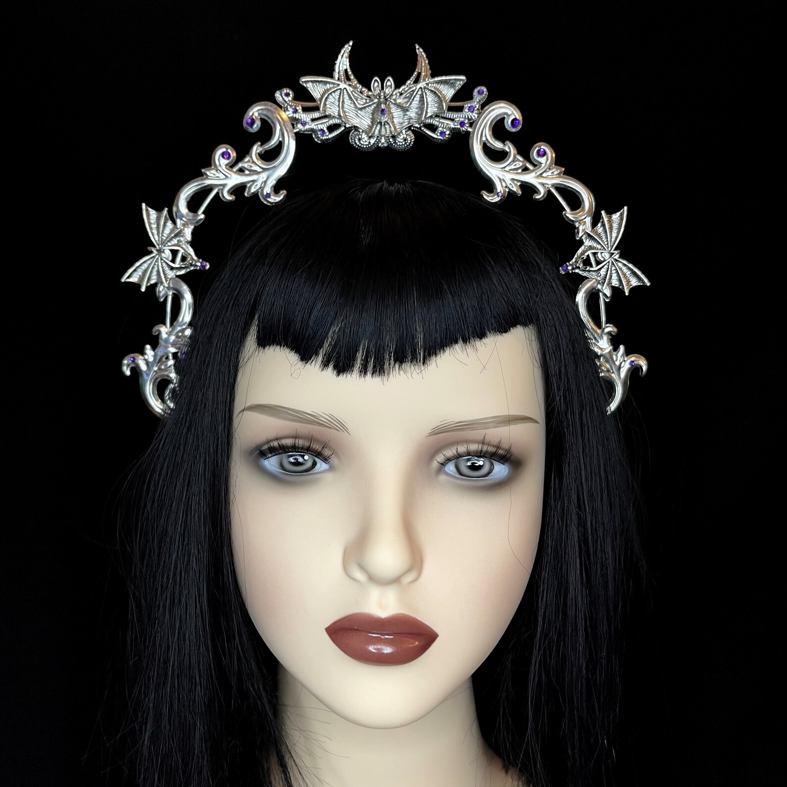 Eerie Bat Halo: Gothic Vampire Crown, Pagan Headwear - Etsy