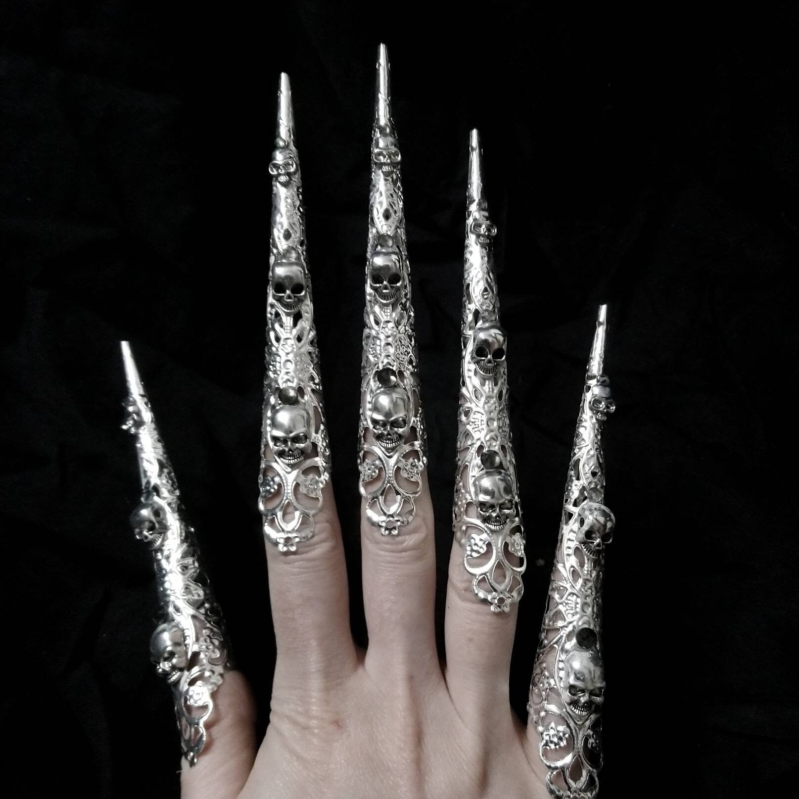 Necromancer Rings: Gothic Claws Goth Jewellery Vampire | Etsy