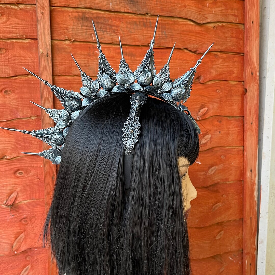 Corvus Mohawk: Gothic Headwear, Goth, Punk, Birdskull Crown, Queen ...