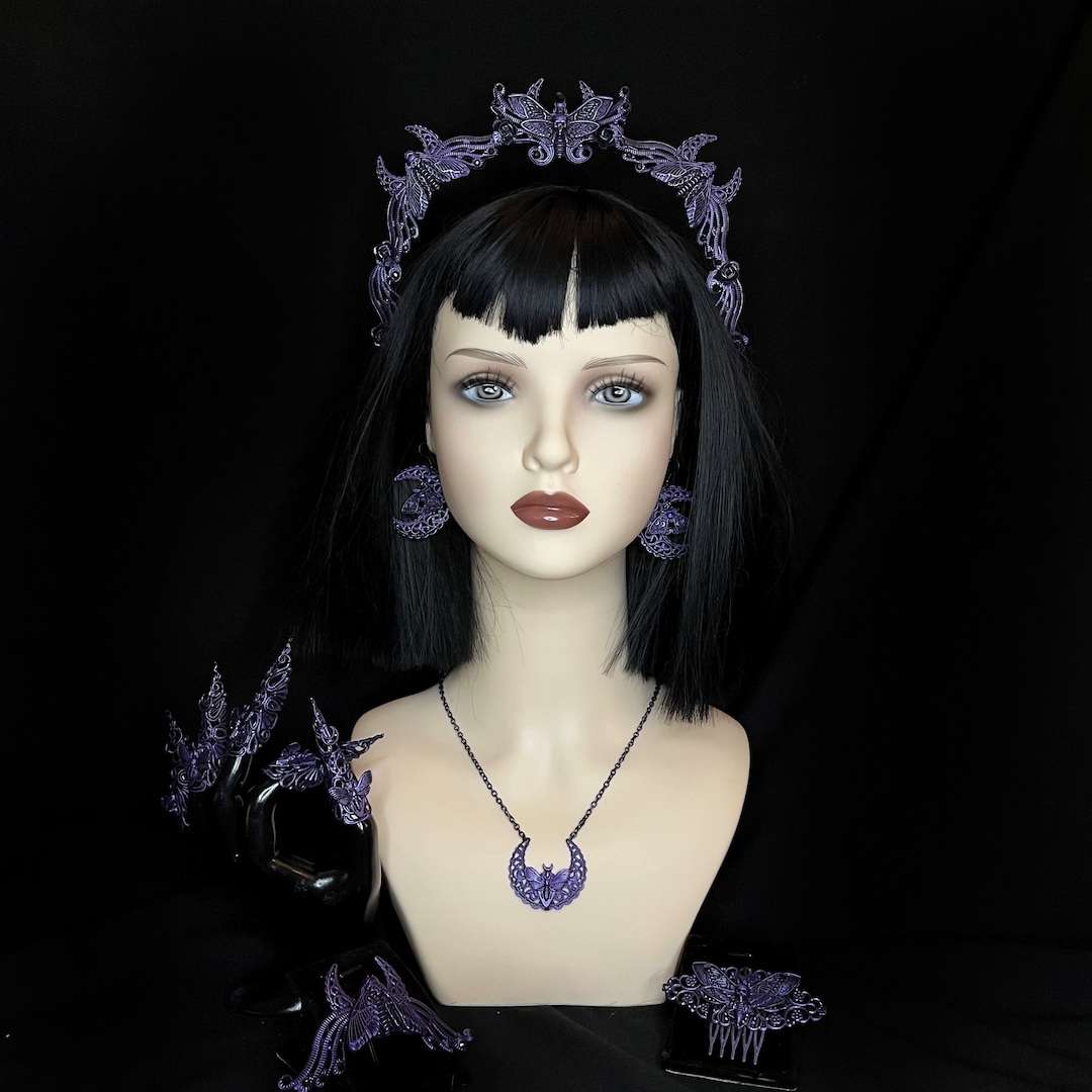 Freya Set Moth Headpiece, Woodland Halo, Alternative Tiara, Forest ...