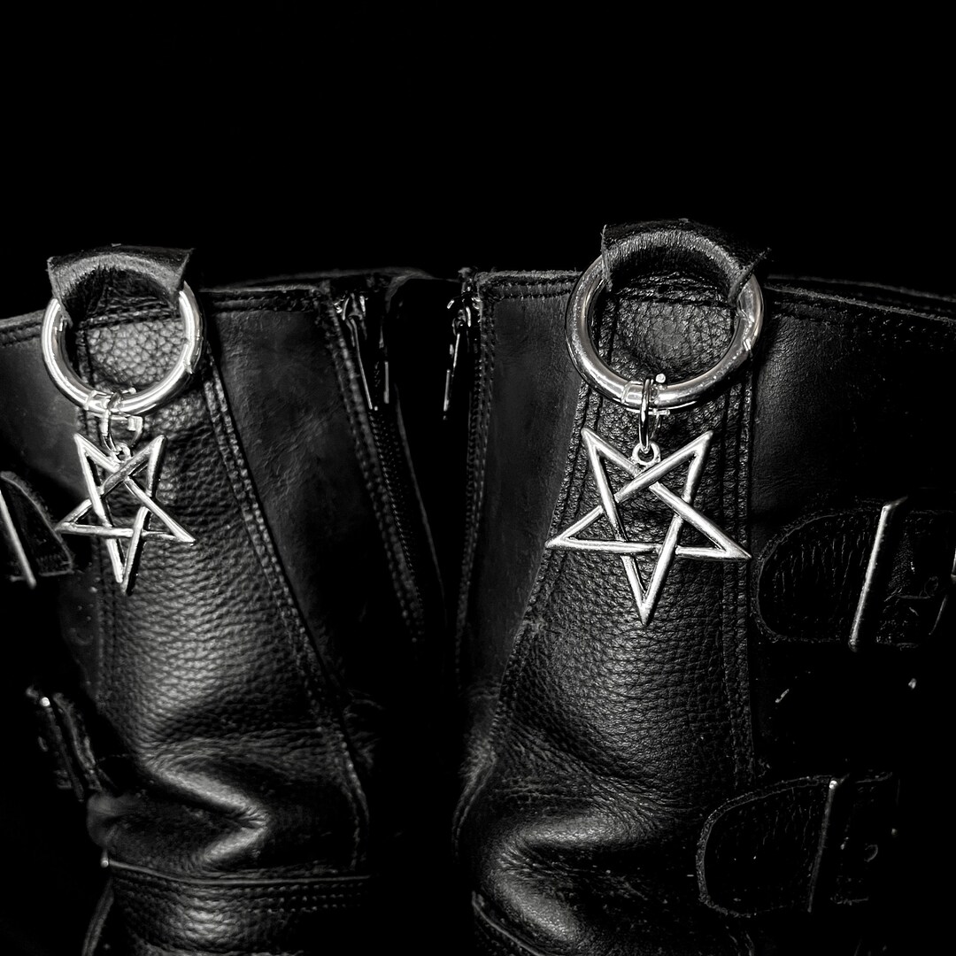 Inverted Pentagram Boot Clips: Goth Alt Accessories (pair) - Etsy