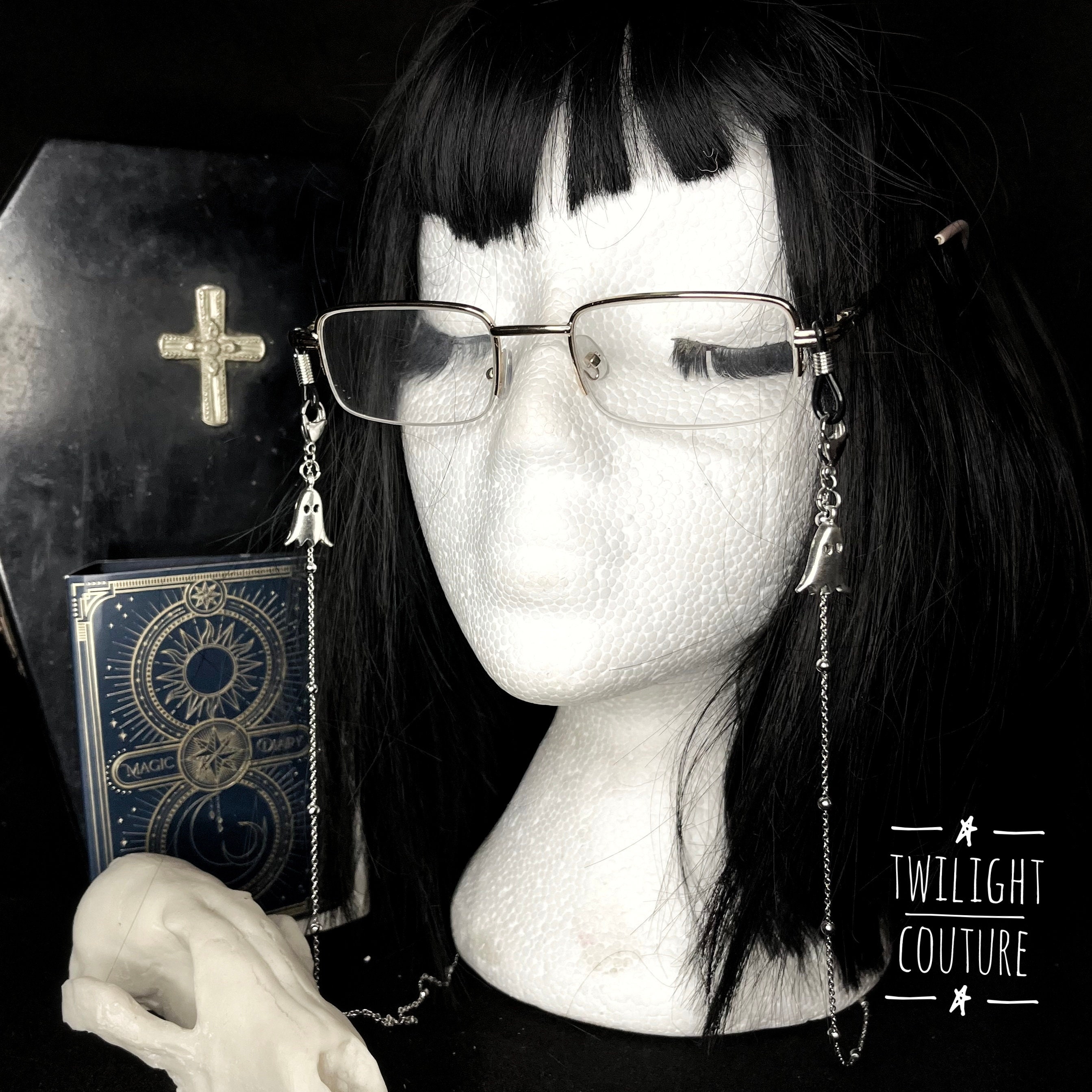 BOO Glasses Chain :gothic Eyewear, Goth Accessories, Gothic Accessory ...