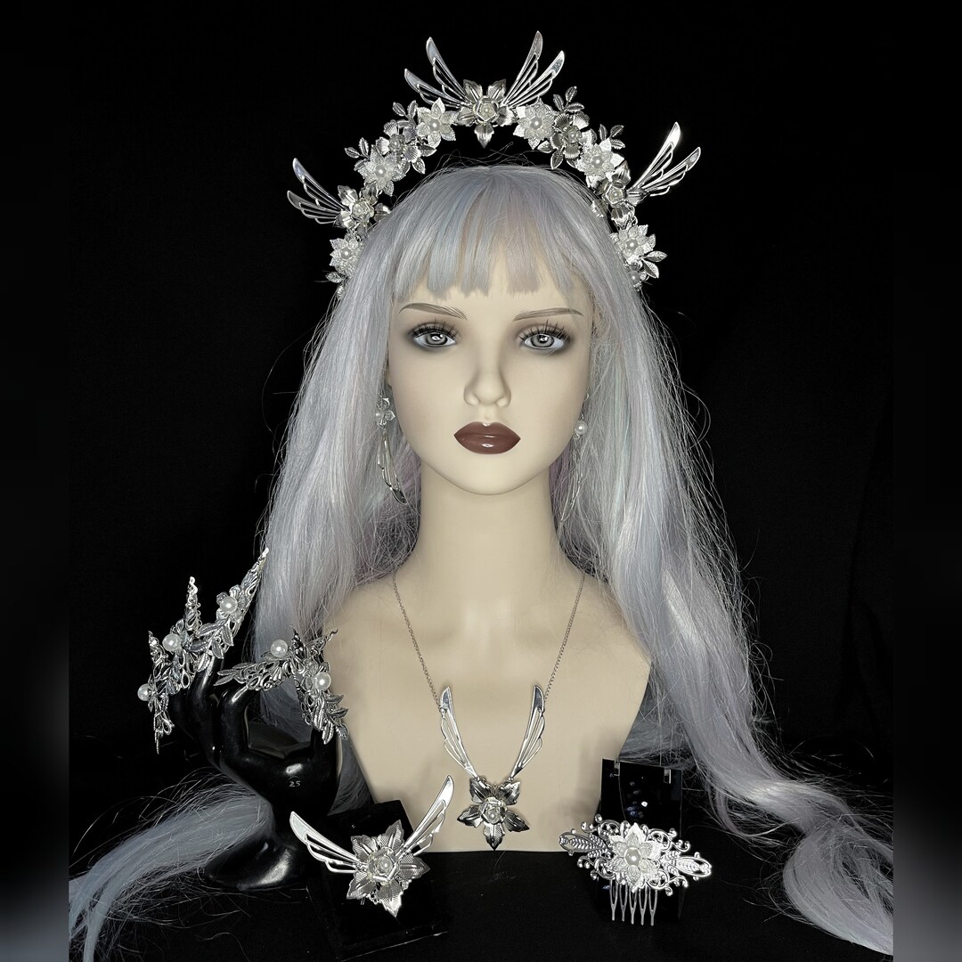 Fae Set- Gothic Headpiece, Fairytale Halo, Alternative Tiara, Fairy ...
