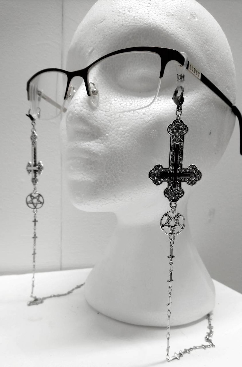 Satanic Glasses Chain: Gothic Chain, Goth Eyewear, Alt Accessory ...