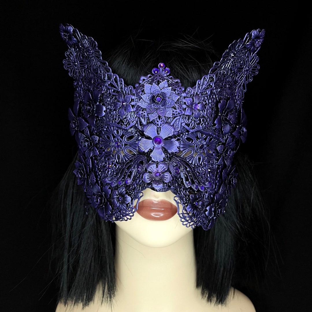 Neko Blind Mask-gothic Accessory, Cat Alternative Masquerade, Feline ...