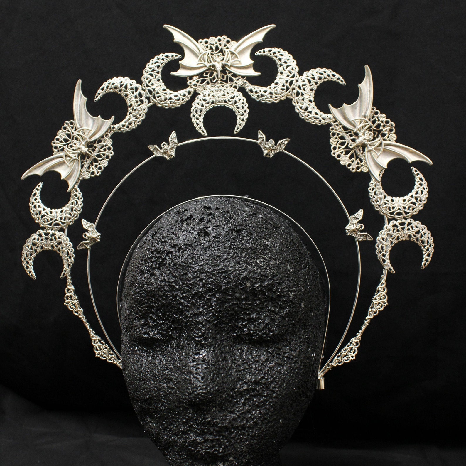 Nocturne Headwear Gothic headpiece Goth halo Halloween Bat | Etsy