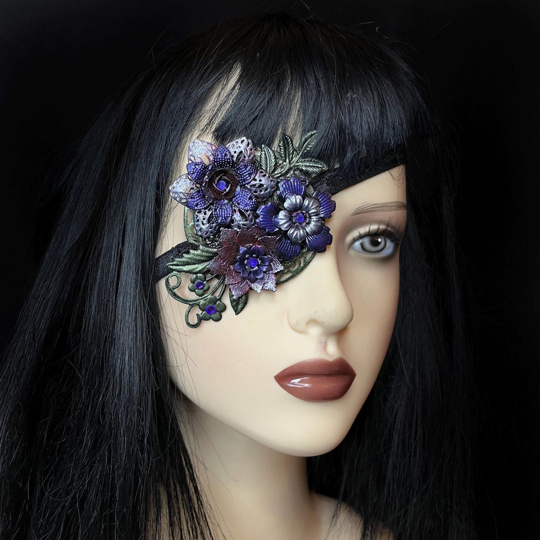 Floral Eyepatch: Fantasy Couture, Alt Pirate Cosplay Accessory - Etsy