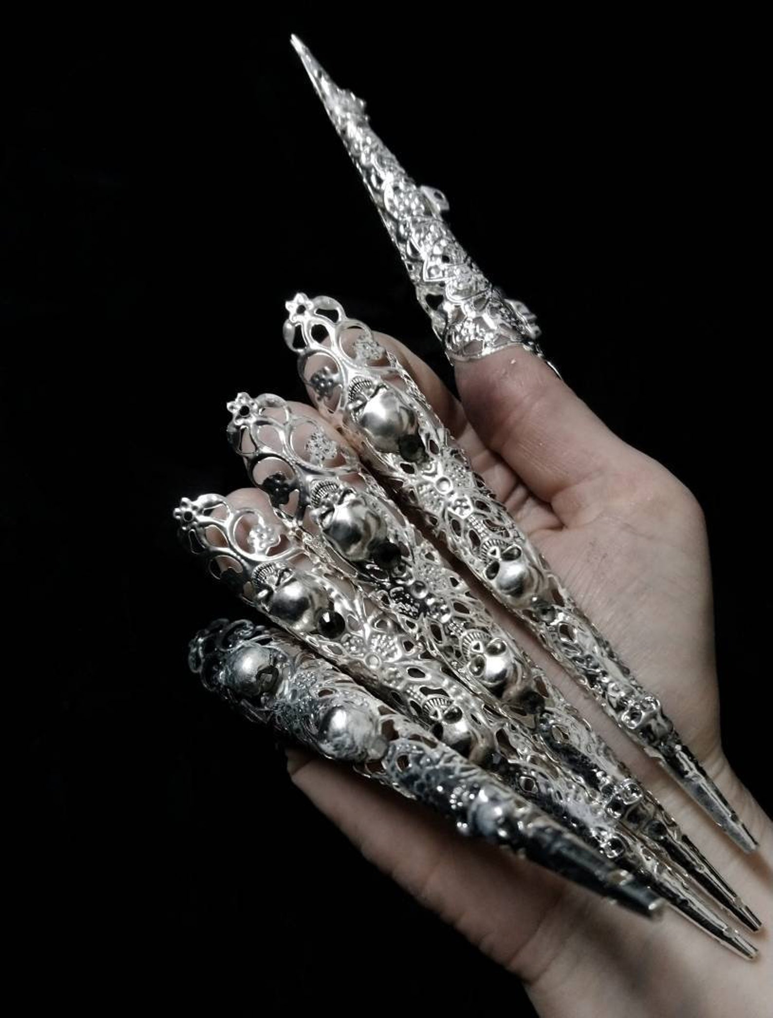 Necromancer Rings: Gothic Claws Goth Jewellery Vampire | Etsy