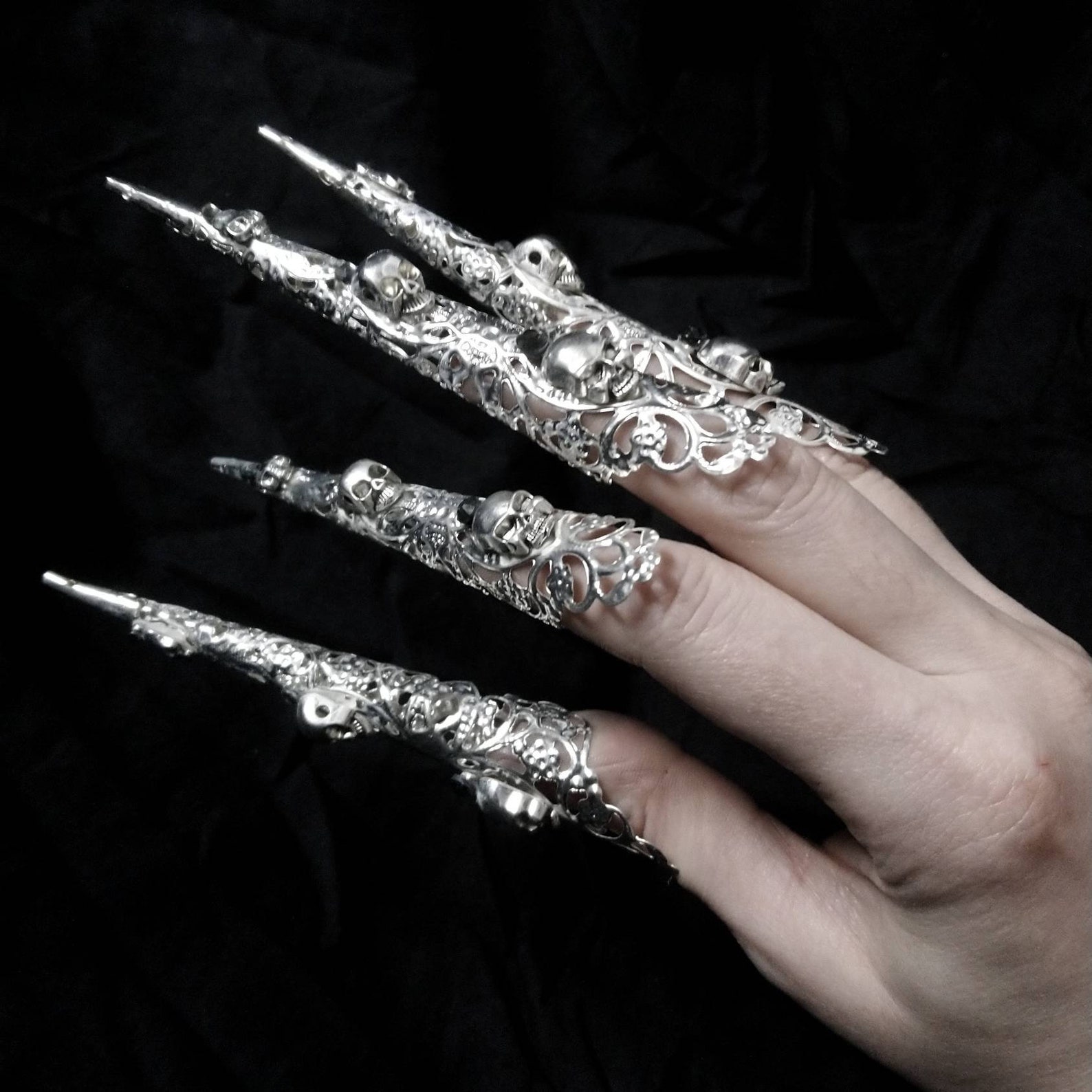 Necromancer Rings: Gothic Claws Goth Jewellery Vampire | Etsy