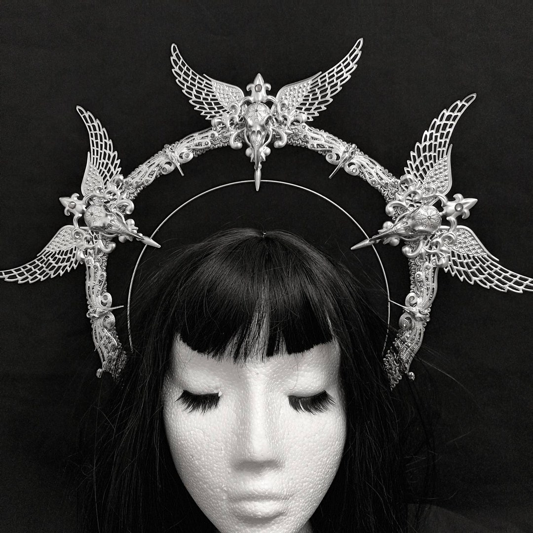 Raven: Gothic Halo, Goth Crown, Alt Headwear, Alternative Headdress ...