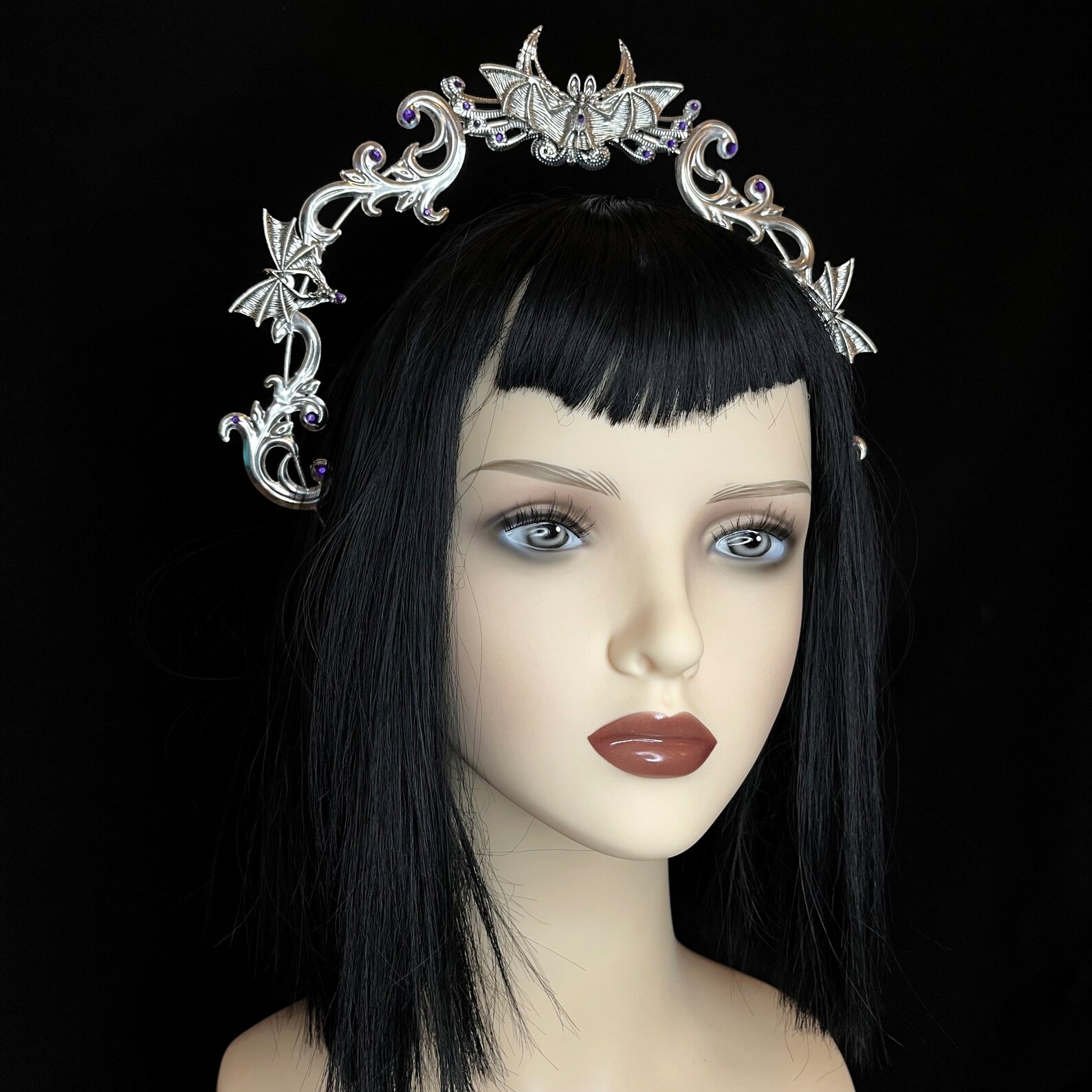 Eerie Bat Halo: Gothic Vampire Crown, Pagan Headwear - Etsy