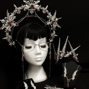 Bloodlust Set- Gothic Headpiece, Vampire Halo, Alternative Tiara, Evil ...