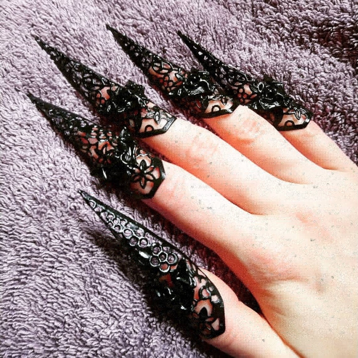 Bat out of Hell Gothic Nail rings Goth Jewellery | Etsy
