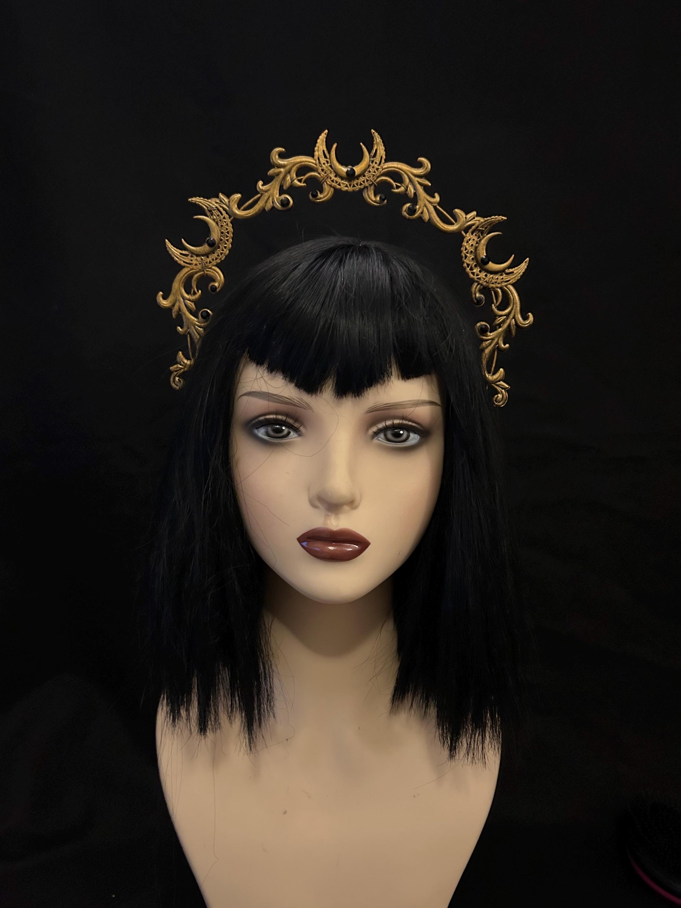 Luna Halo Crown: Silver Rhinestone Moon Headpiece - Etsy