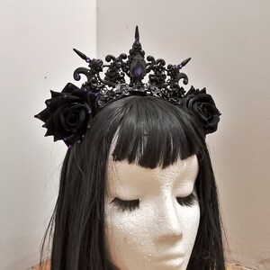 Morte Crown: Gothic Headwear, Goth Bride, Skull, Vampire, Baroque ...