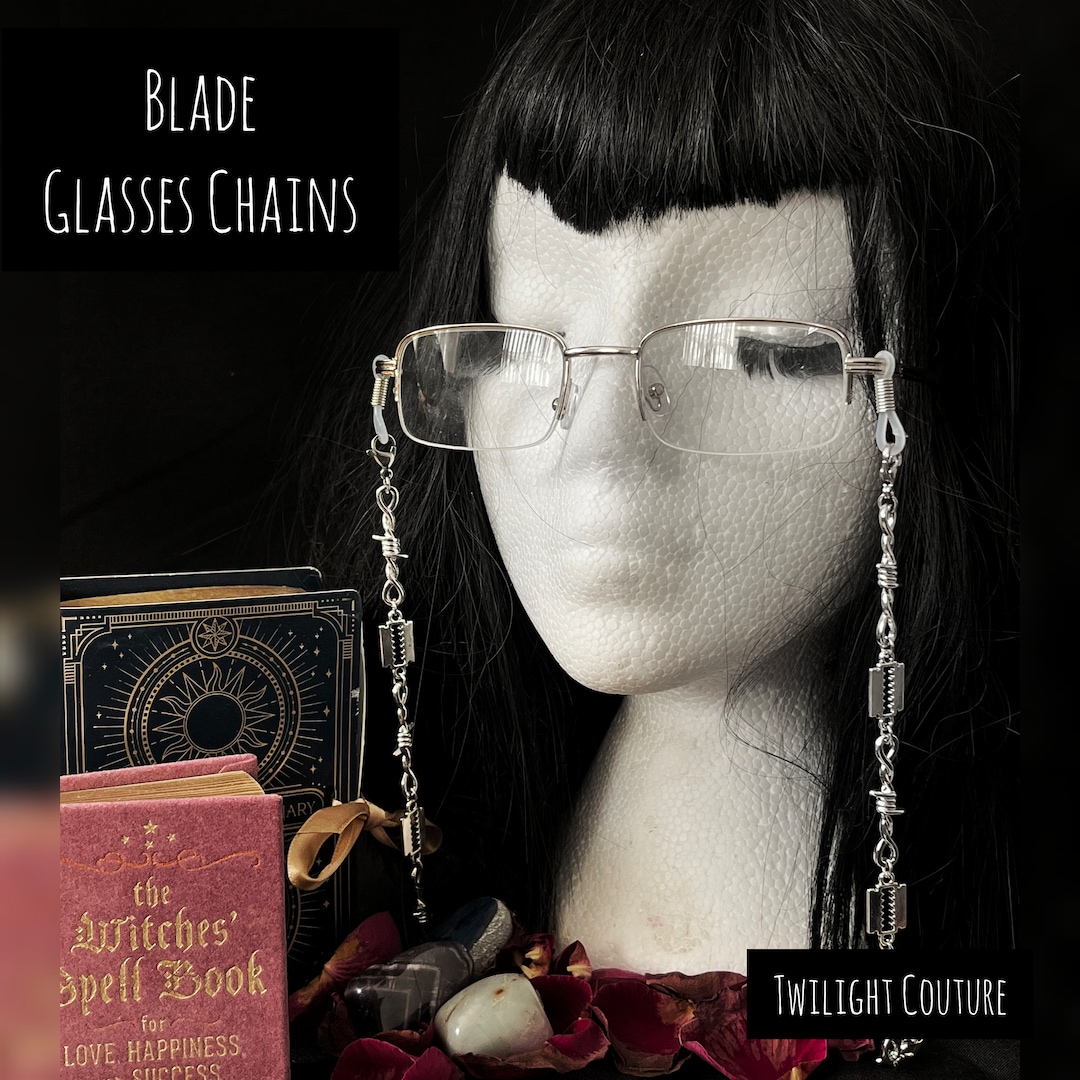 Blade Glasses Chain, Razor Barbed Wire, Goth Eyewear - Etsy
