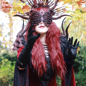 Demonic Headwear: Gothic Crown, Satanic Horns, Devil Cosplay, Fantasy ...