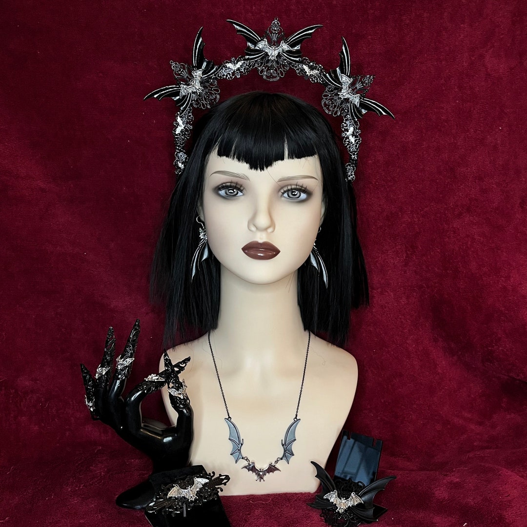 Bela Set- Gothic Headpiece, Vampire Halo, Alternative Tiara, Evil Queen ...
