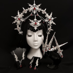 Bloodlust Set- Gothic Headpiece, Vampire Halo, Alternative Tiara, Evil ...