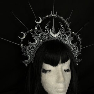 Moonbeam II Crown: Gothic Headwear, Goth Bride, Luna, Witch, Goddess ...
