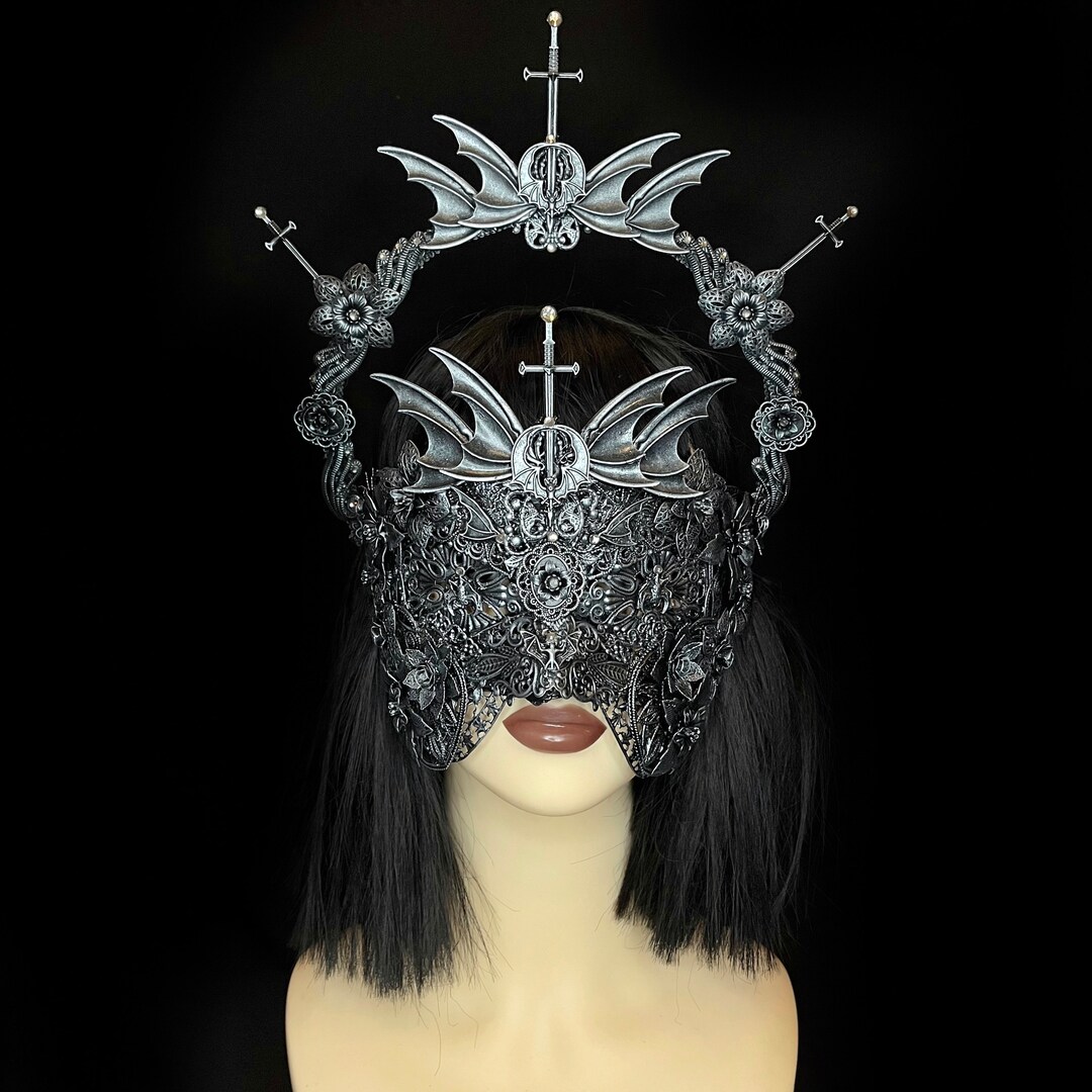 Saber Set Goth Headpiece, Masquerade, Alternative Wedding, Alt Crown ...