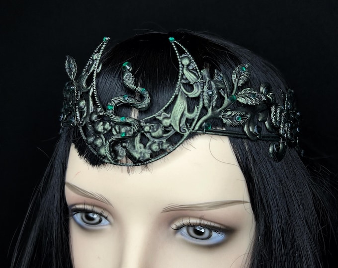 Venomous Tiara: Snake Crown, Alt Bride, Goth Bridal,gothic Wedding ...