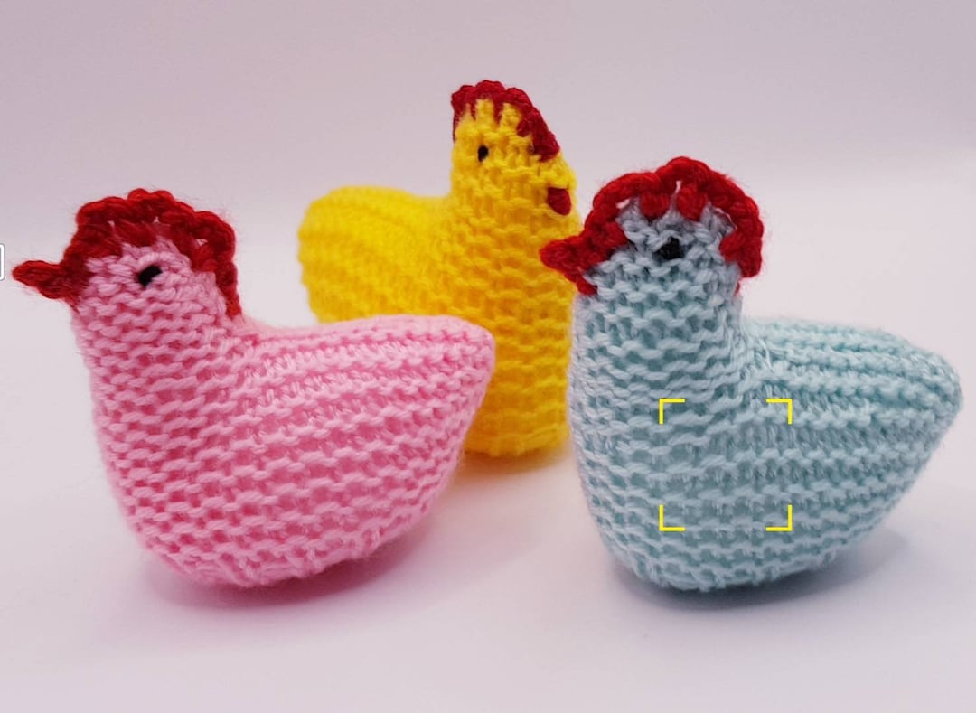 Knitted Chicken for Easter hand Knitted Chicken Knitted Chicks Handmade ...