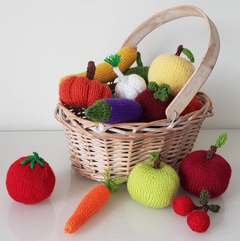 Hand Knitted Fruits and Vegetables Kitchen Decor Knitted | Etsy UK