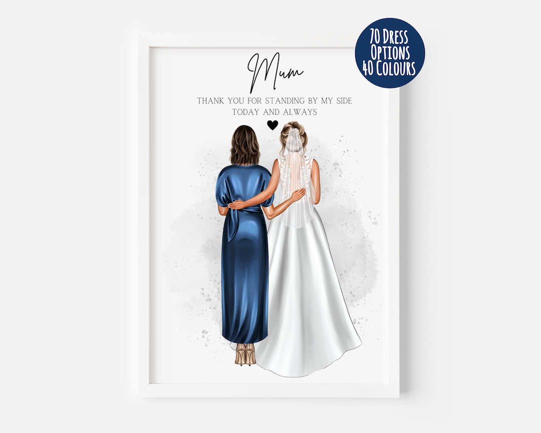 Personalised Mother of the Bride Print, Gift for Mother of the Bride ...
