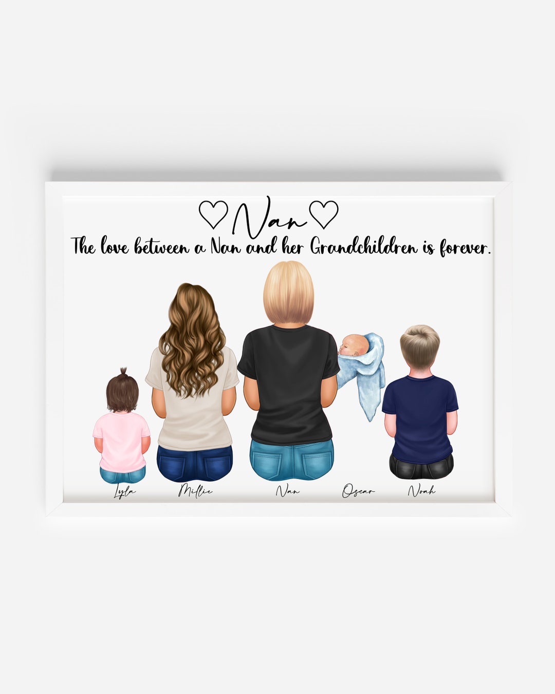 Personalised Nan Print, Gift for Nan, Gift for Grandma, Mothers Day ...