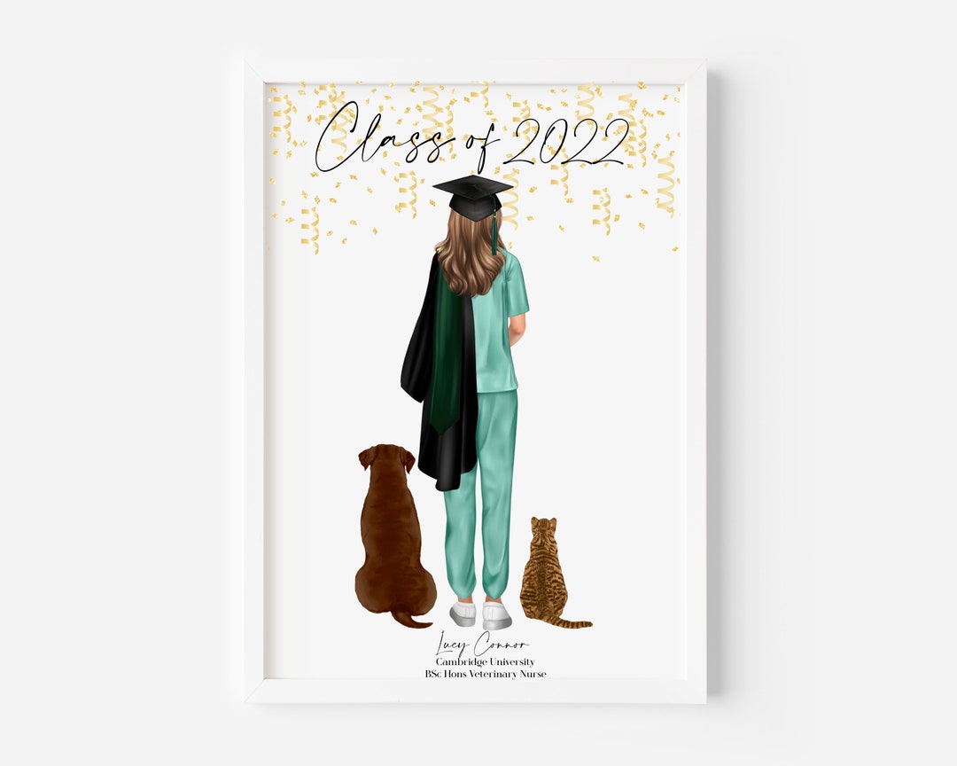 Vet Graduation Print, Veterinary Nurse Graduation Print, Vet Graduation ...