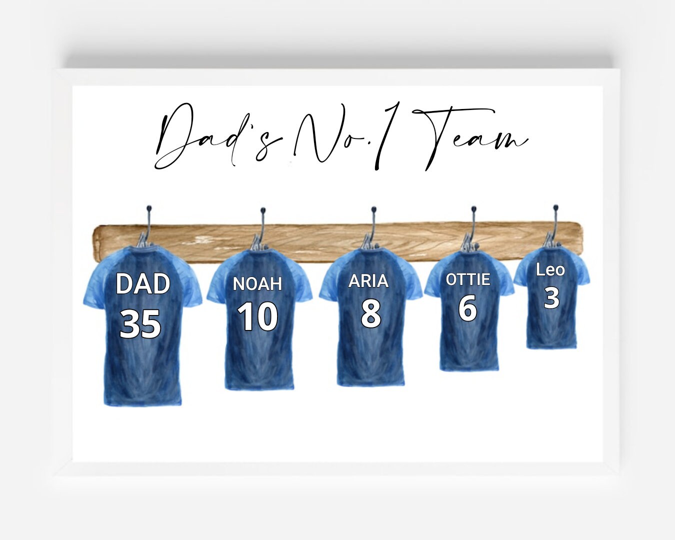 Personalised Football Family Print Dad's Football Team - Etsy UK