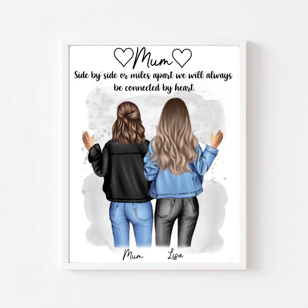 Personalised Mum Print, Mum and Daughter Print, Mothers Day Gift ...
