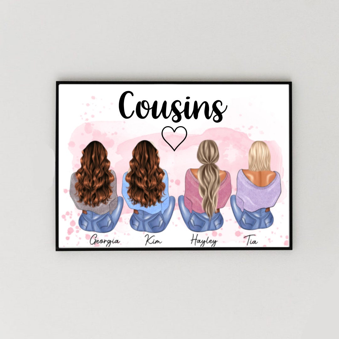 Personalised Cousins Print Gift for Cousin Cousins Quote - Etsy UK