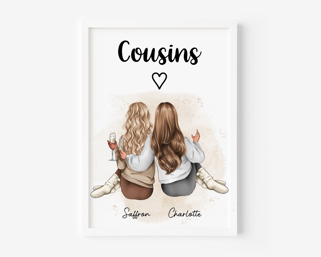 Personalised Cousins Print, Gift for Cousin, Cousins Quote ...