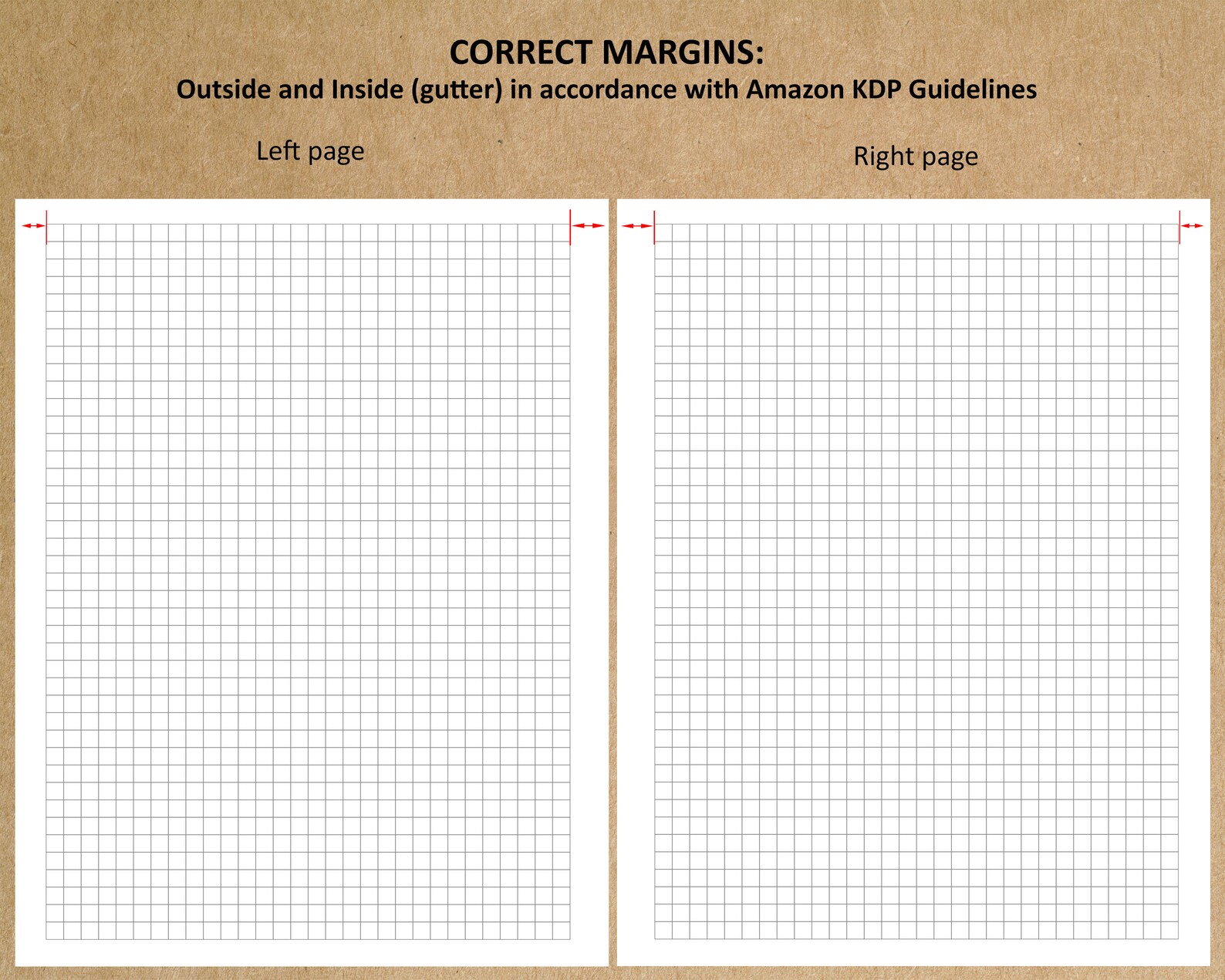 8.5x11 GRAPH 4x4 GRID Lined Interior Editable Blank - Etsy