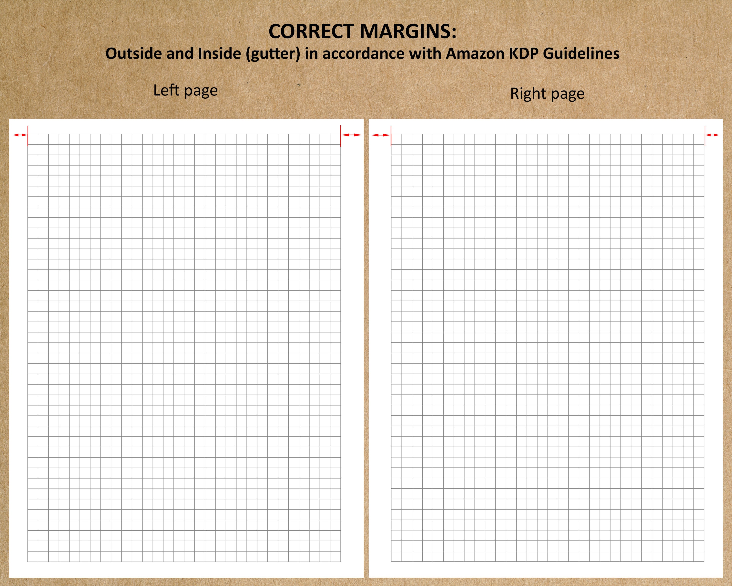 8.5x11 GRAPH 4x4 GRID Lined Interior Editable Blank - Etsy