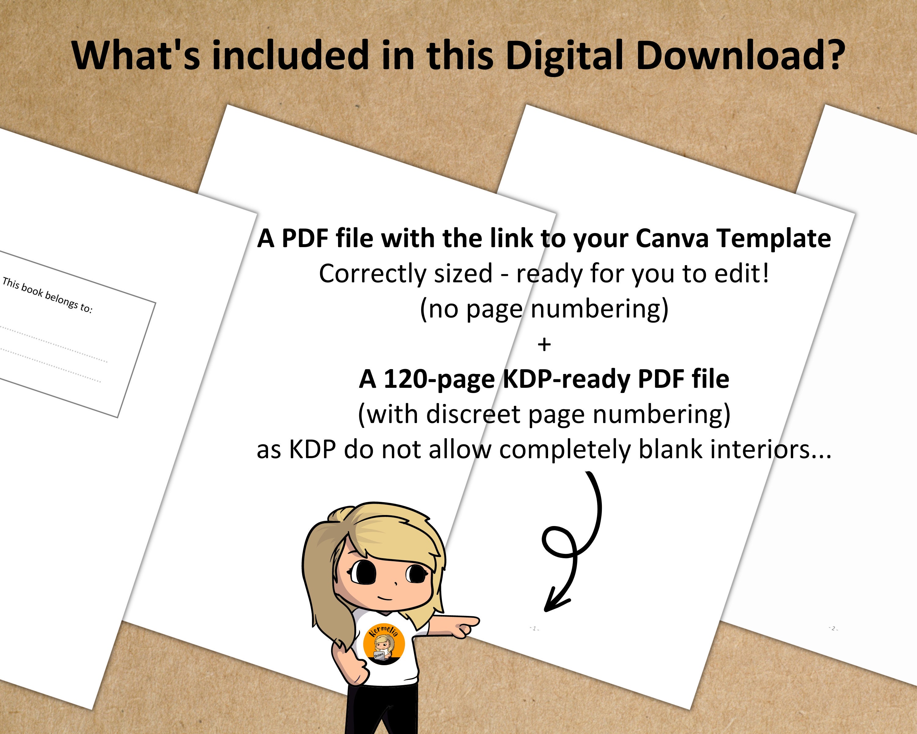 CANVA 6x9 BLANK Interior Editable Template Notebook Journal for Amazon ...