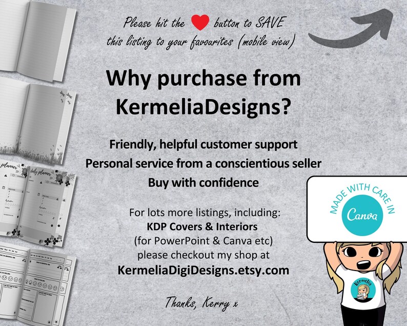 Canva 8.25x11" KDP HARDCOVER TEMPLATE Editable Bundle Set | Sized for ...