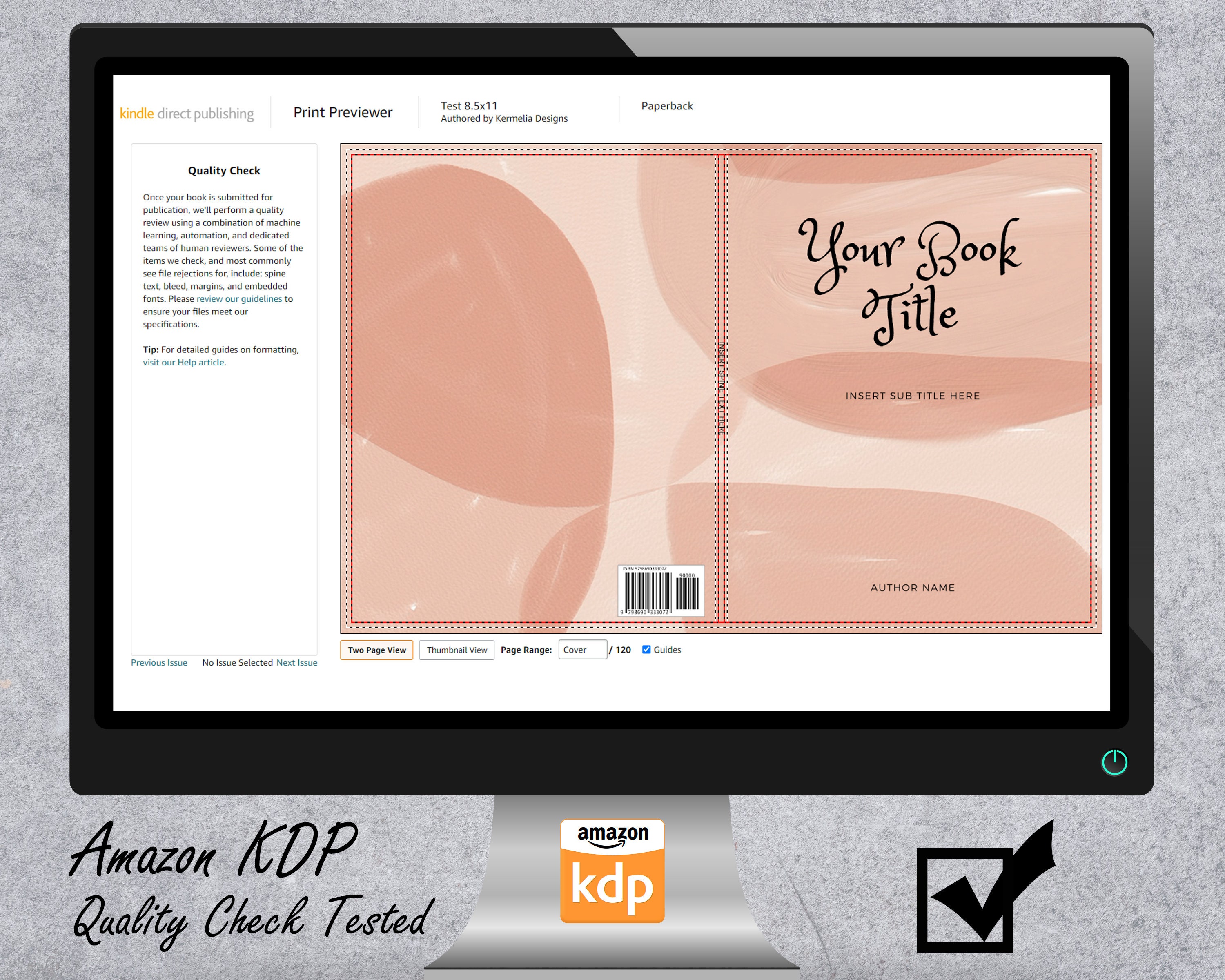 Canva 8.5x11" KDP PAPERBACK Book Cover Templates Editable Bundle Set #1 ...
