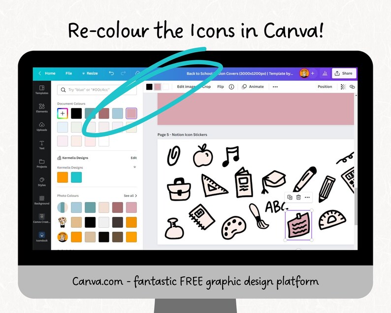 NOTION Student Image Bundle Aesthetic Covers Dividers Icons Doodle ...