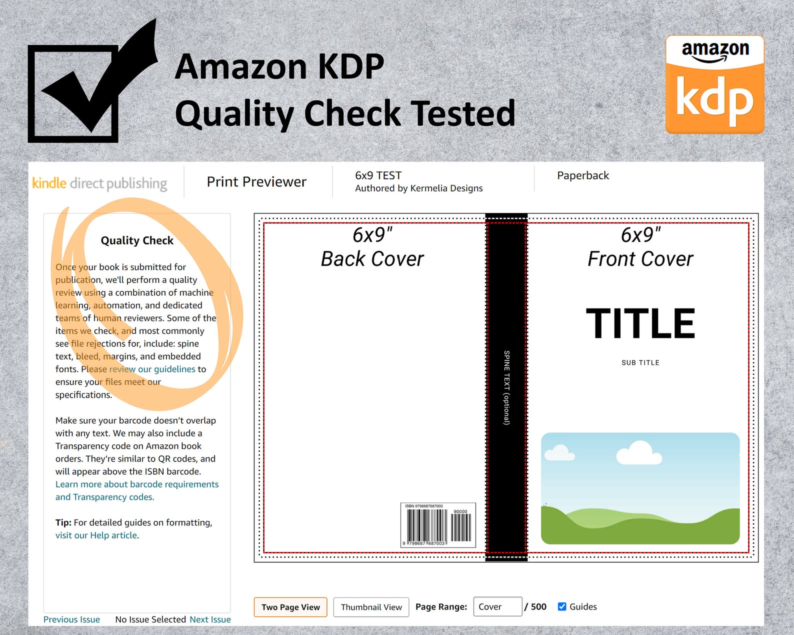 Canva 6x9" KDP PAPERBACK COVER Templates Editable Bundle Set | Sized ...